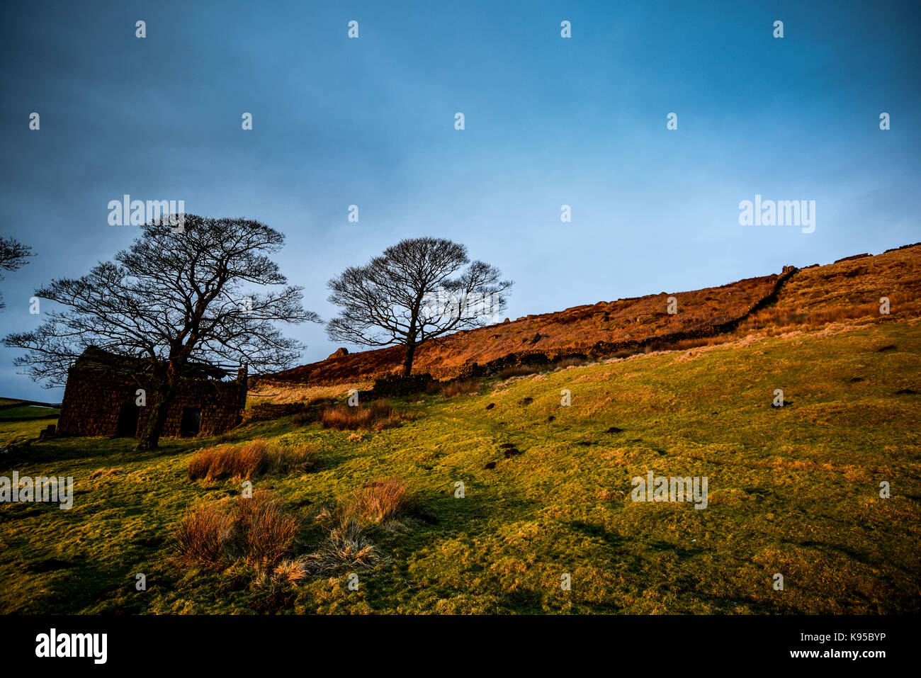 Peak District at sunset Stock Photo - Alamy