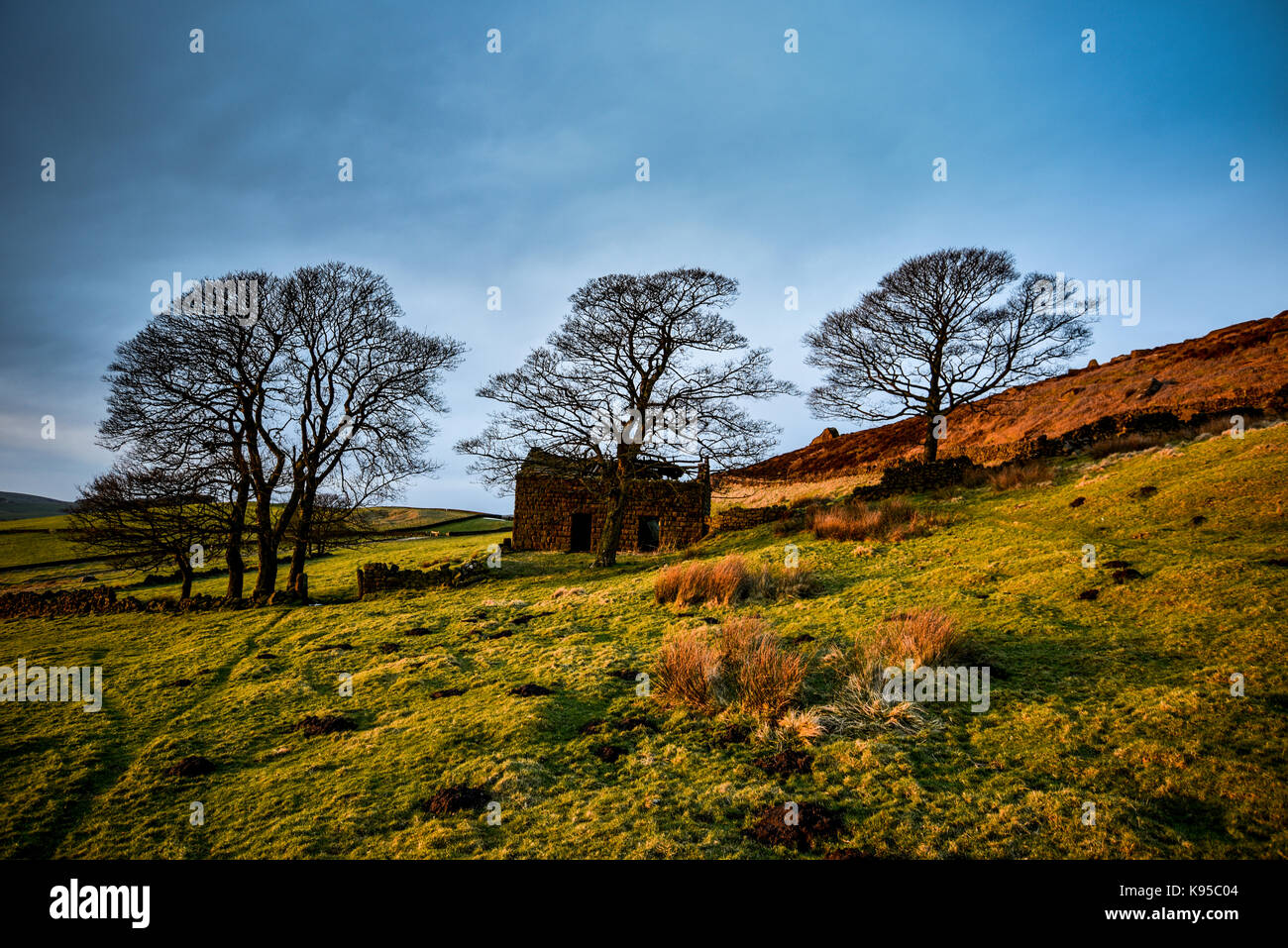 Peak District at sunset Stock Photo - Alamy