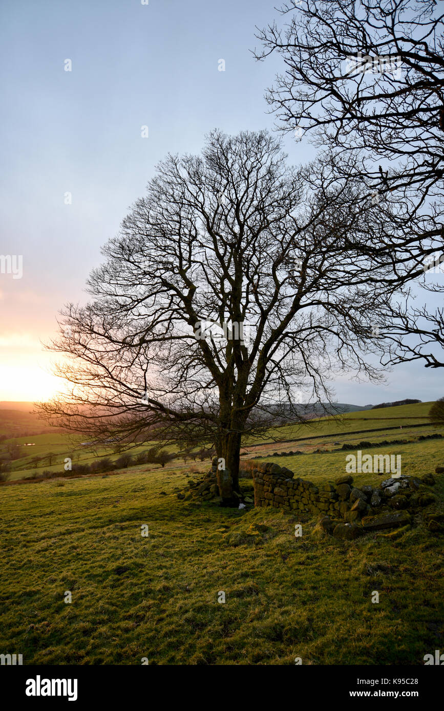 Peak District at sunset Stock Photo - Alamy