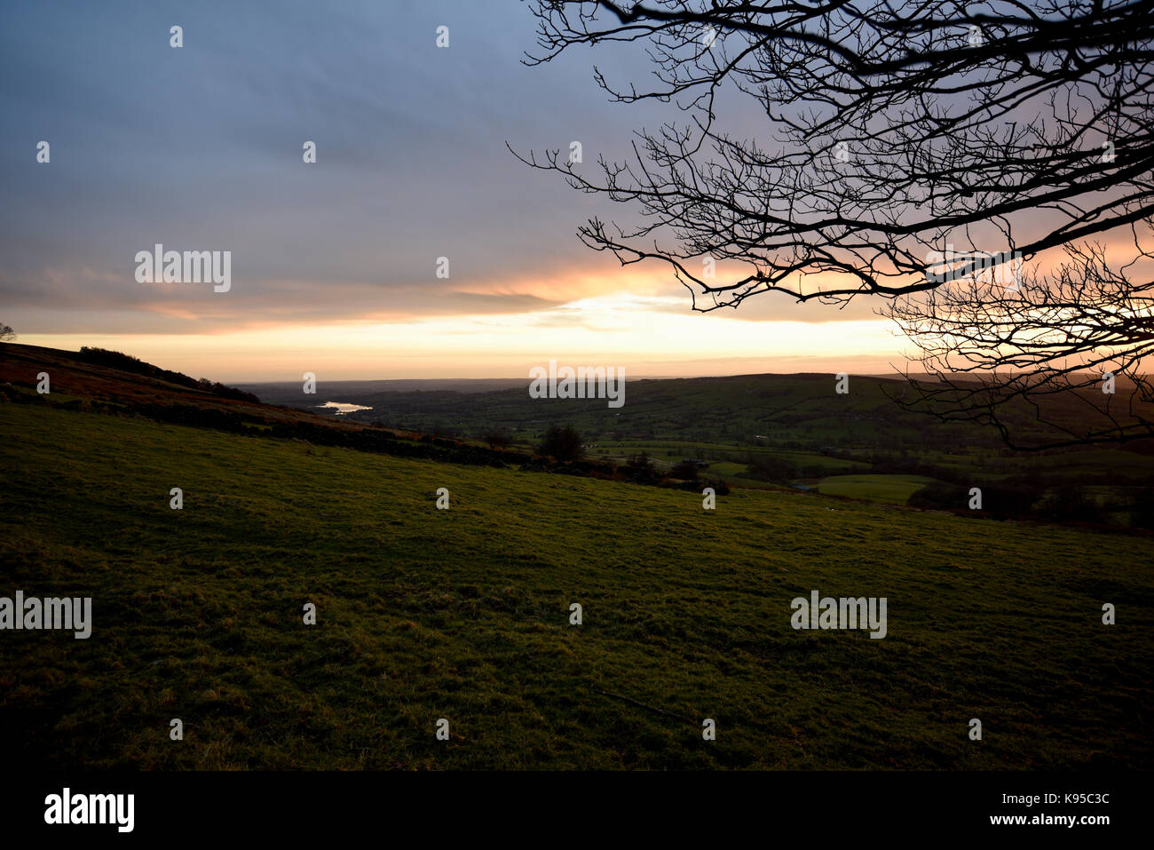 Peak District at sunset Stock Photo - Alamy
