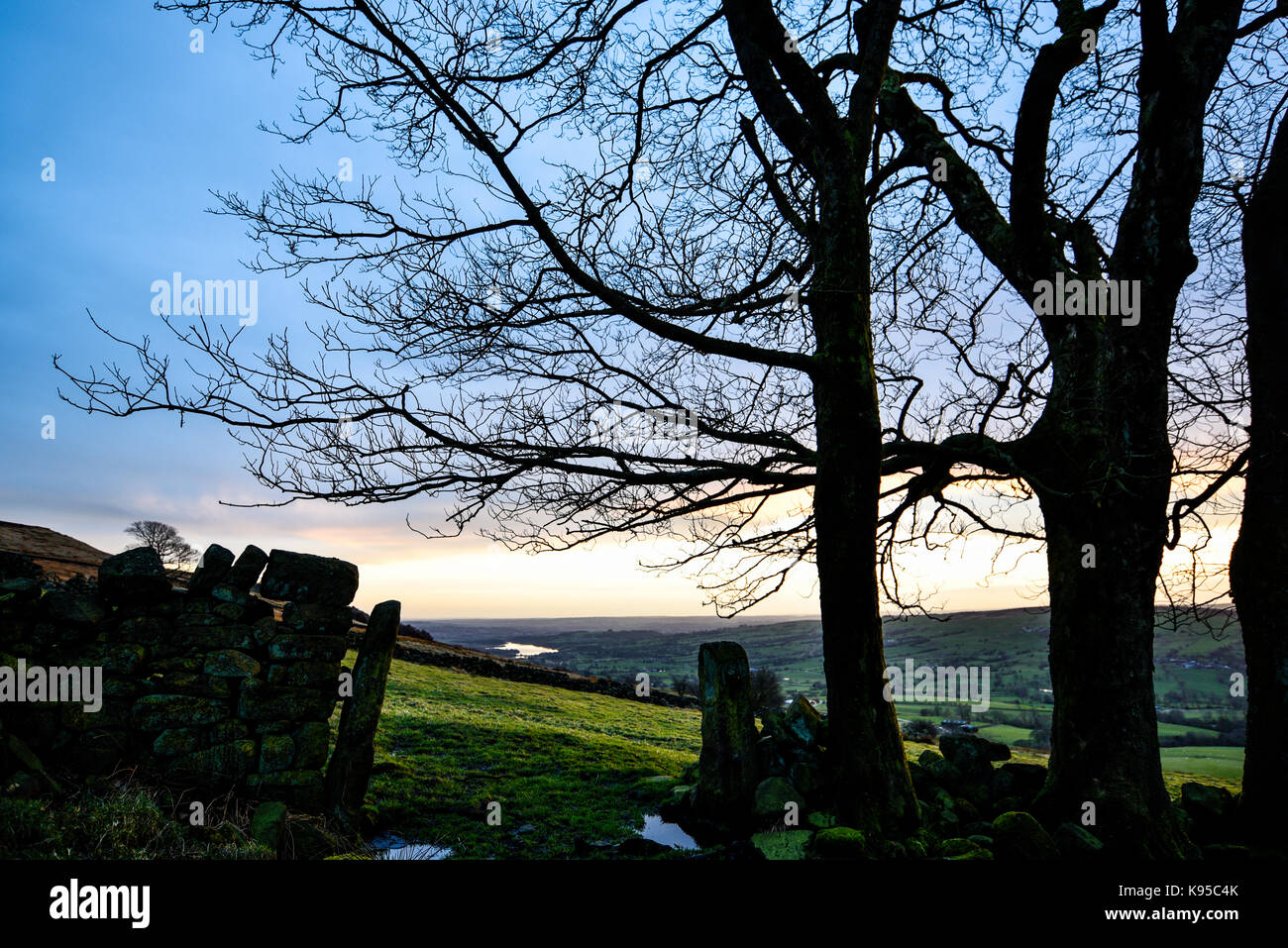 Peak District at sunset Stock Photo - Alamy
