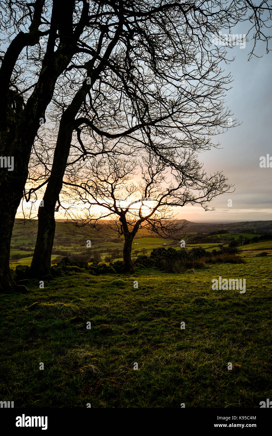 Peak District at sunset Stock Photo - Alamy