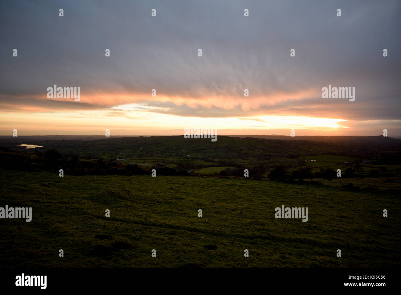 Peak District at sunset Stock Photo - Alamy