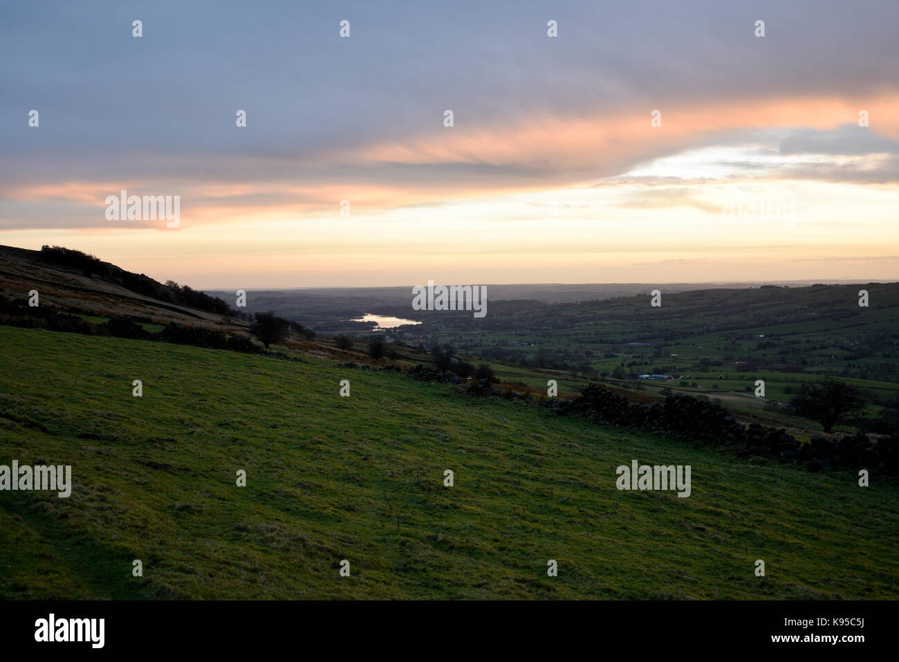 Peak District at sunset Stock Photo - Alamy
