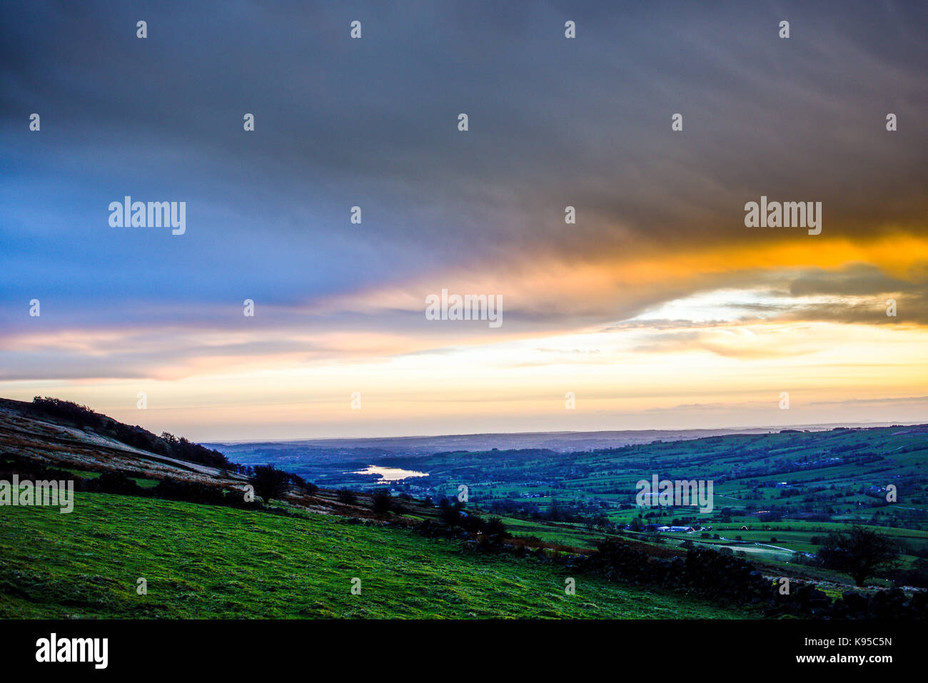 Peak District at sunset Stock Photo - Alamy