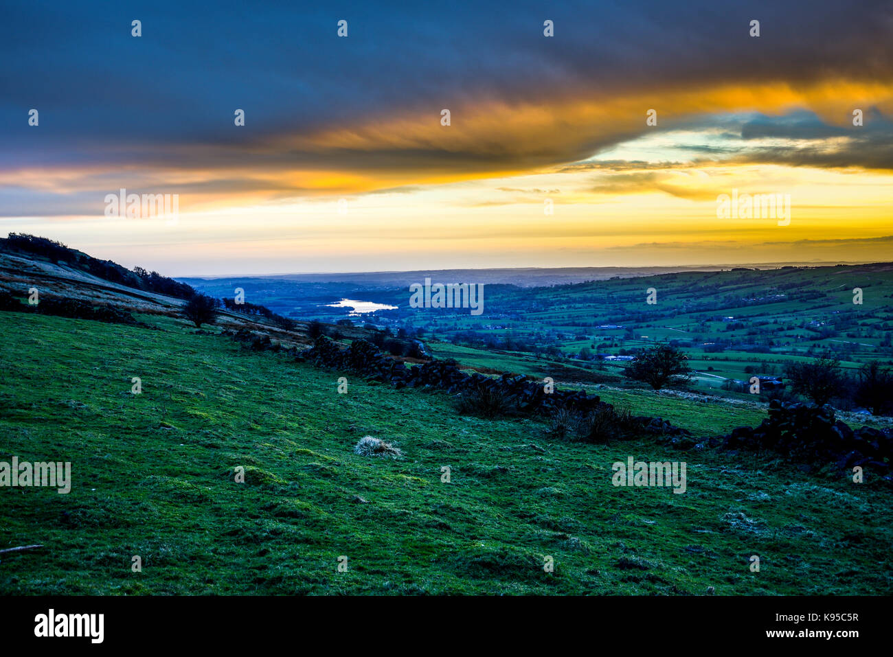 Peak District at sunset Stock Photo - Alamy