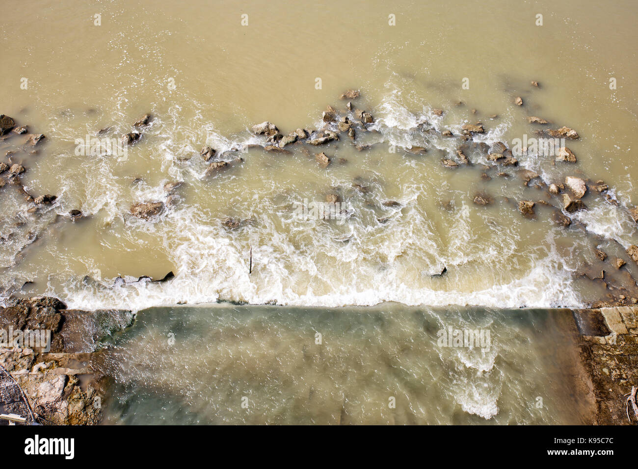 close up of small waterfall falling on the rocks Stock Photo - Alamy