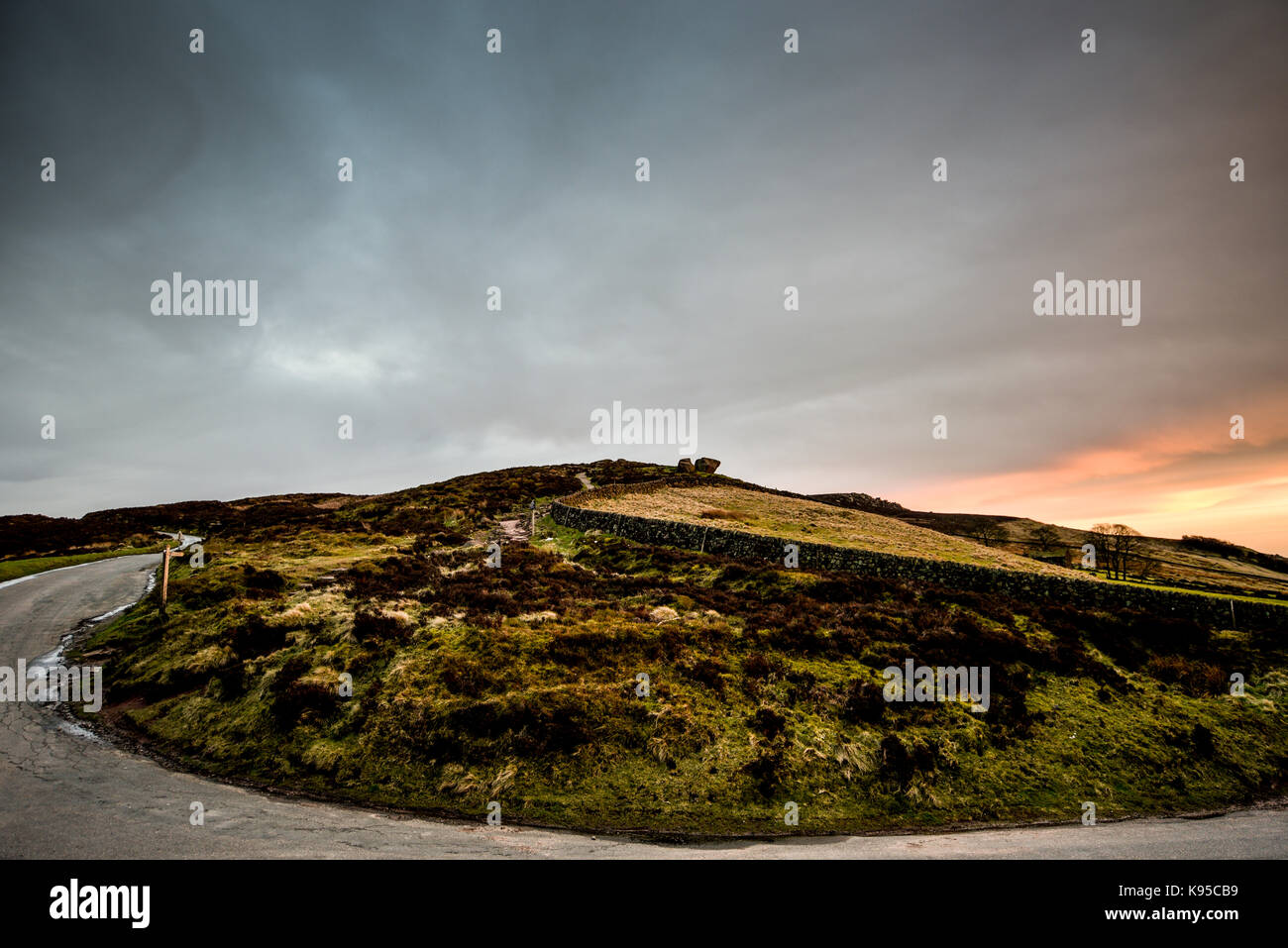 Peak District at sunset Stock Photo - Alamy