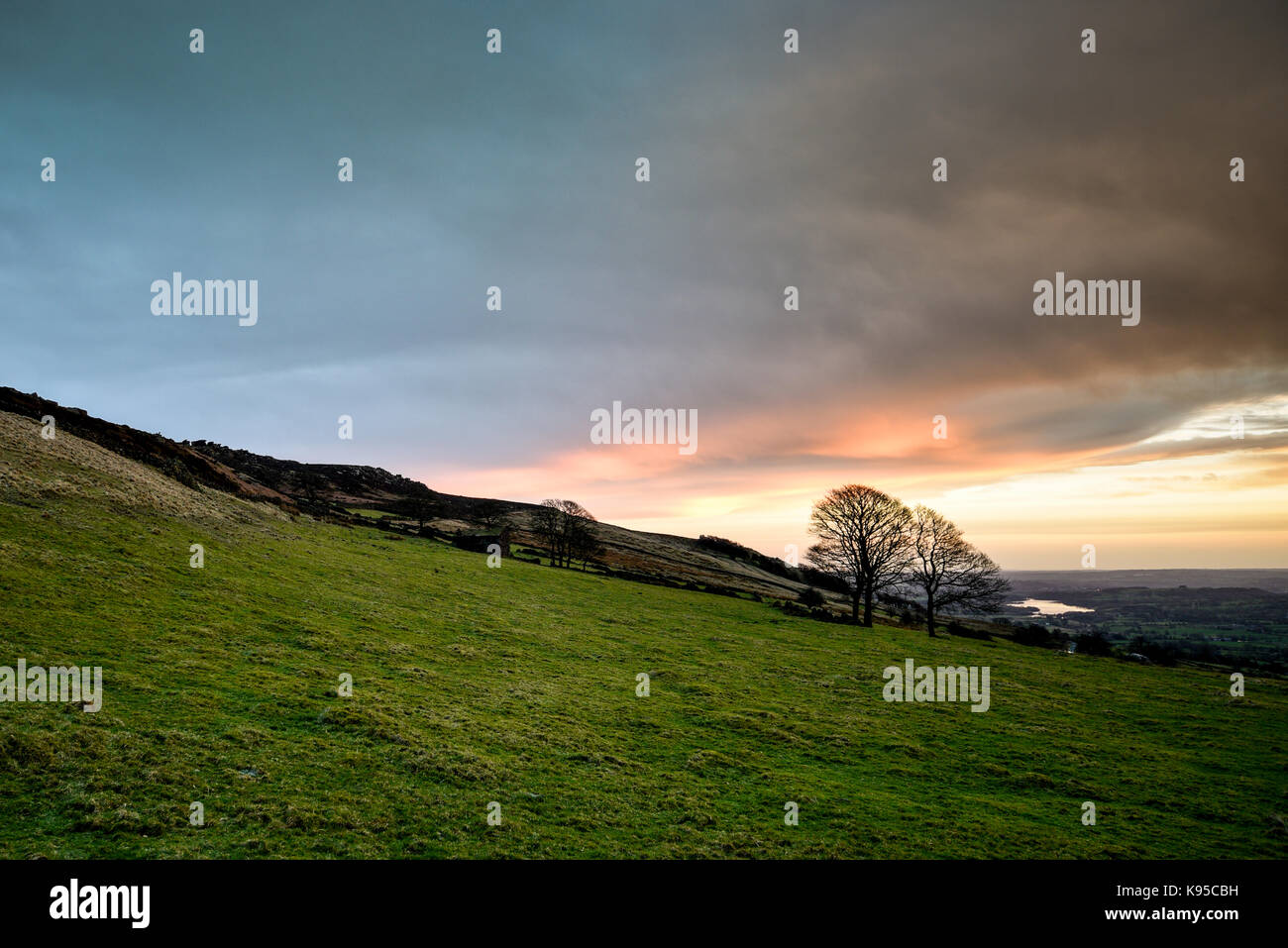 Peak District at sunset Stock Photo - Alamy