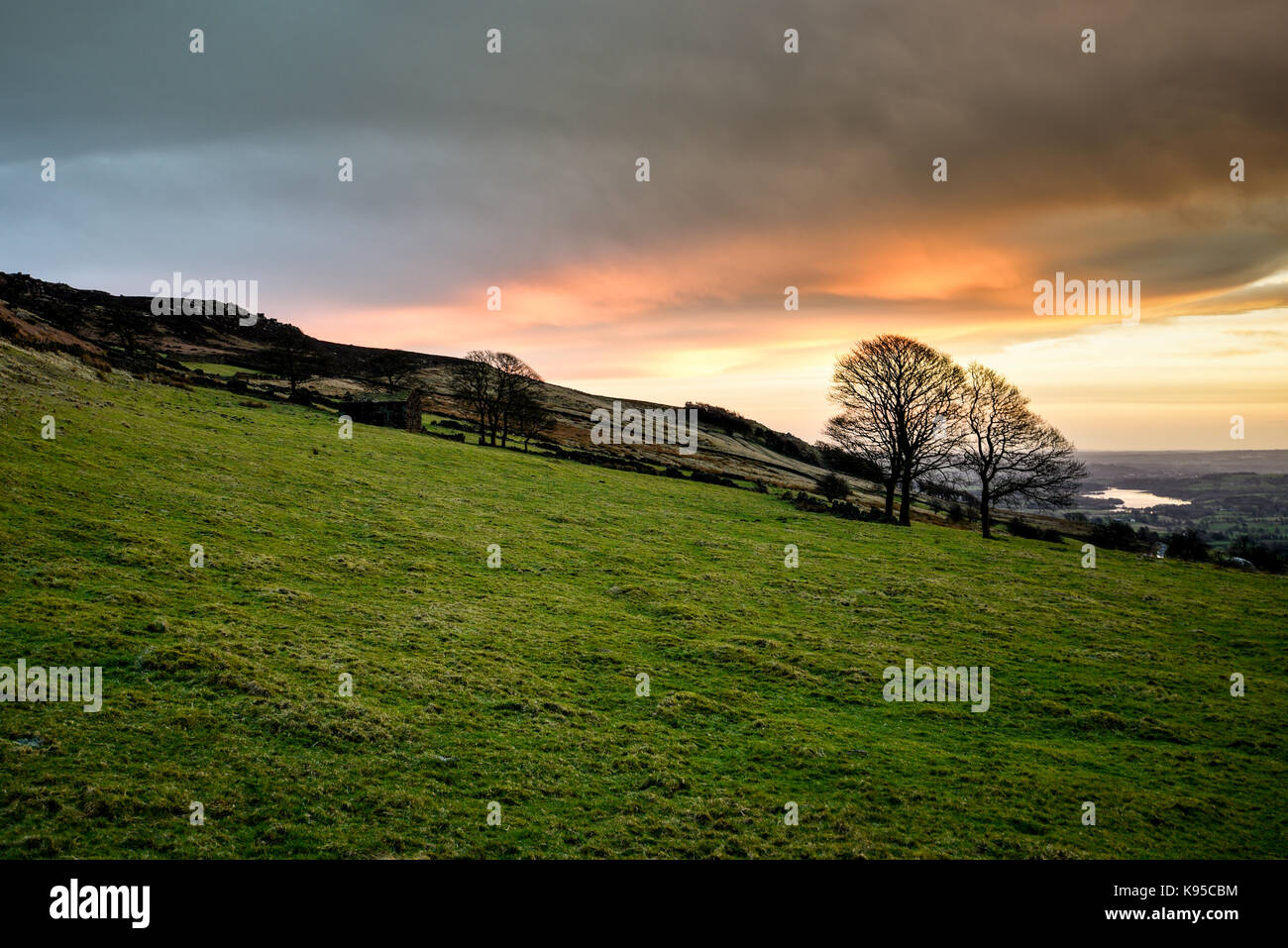 Peak District at sunset Stock Photo - Alamy