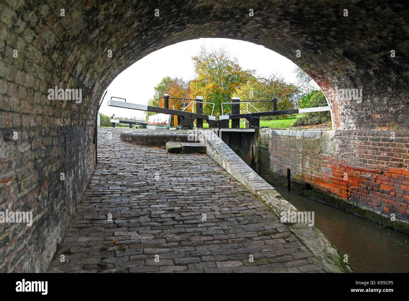 Old Hill Bridge number 107 and Tixall Lock on the Staffordshire and ...