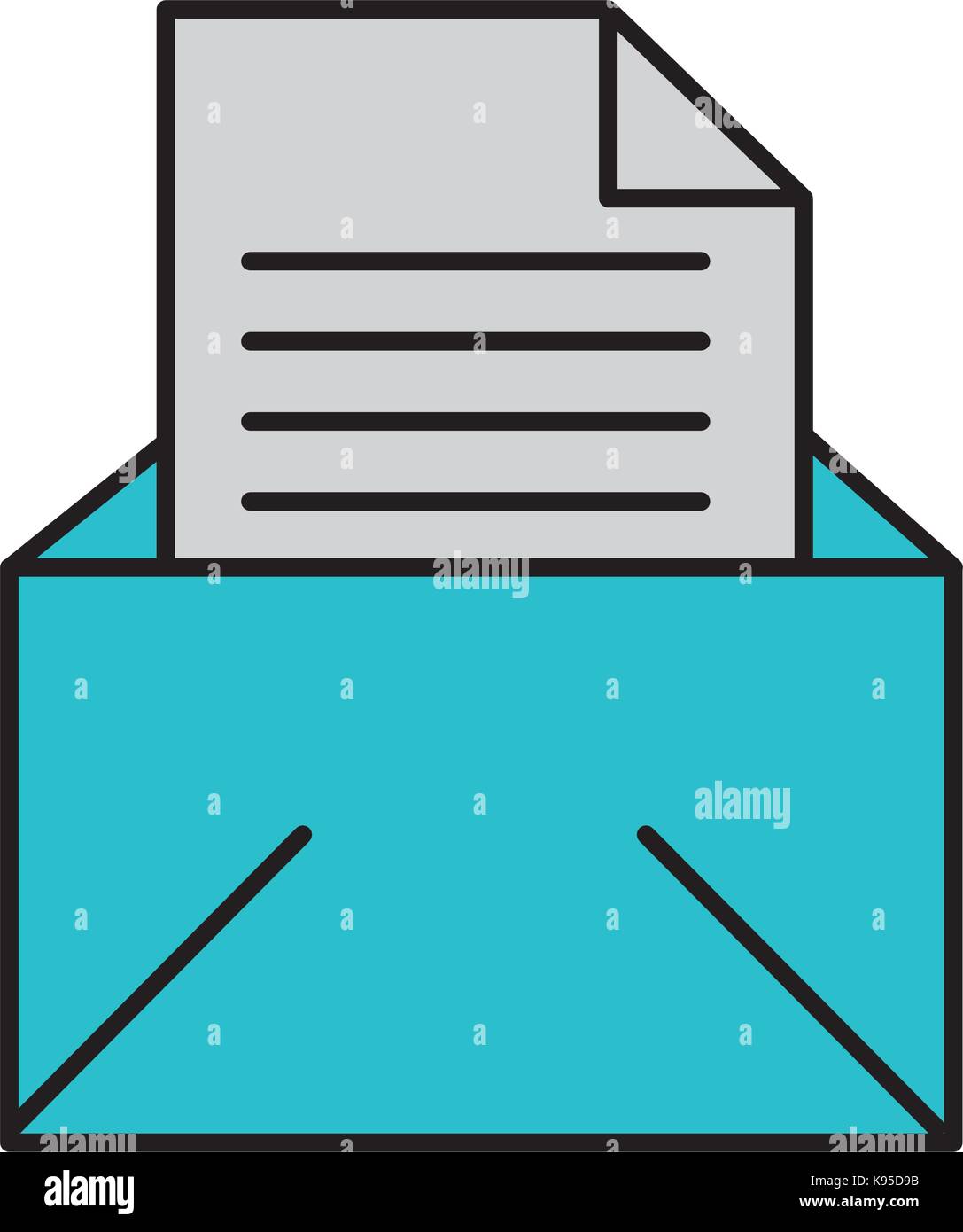 email message letter envelope open icon Stock Vector Image & Art - Alamy