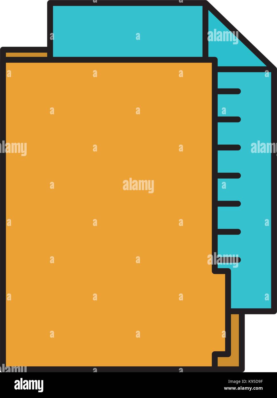 office folder file document paper information Stock Vector Image & Art ...