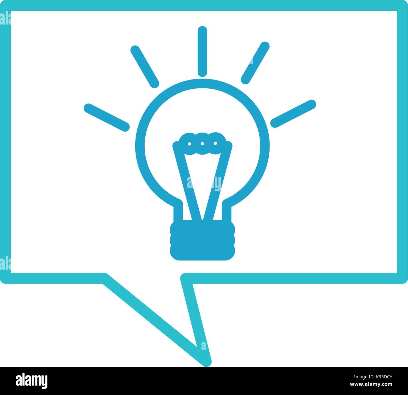 creativity speak bubble and idea bulb light Stock Vector Image & Art ...