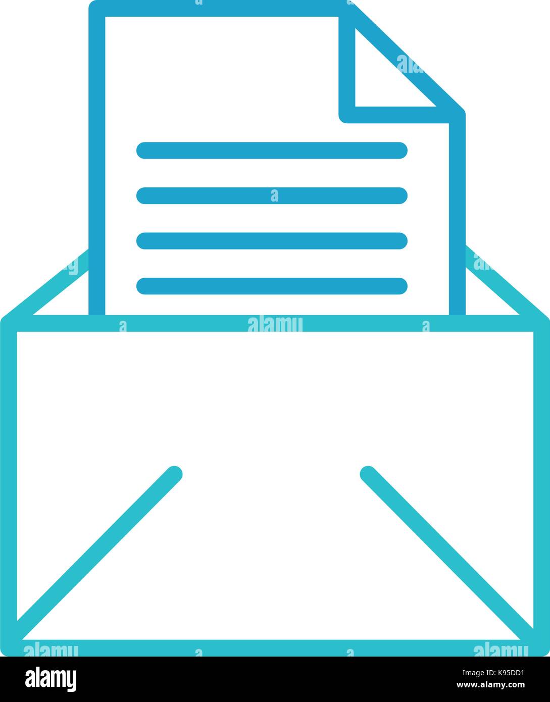 email message letter envelope open icon Stock Vector Image & Art - Alamy