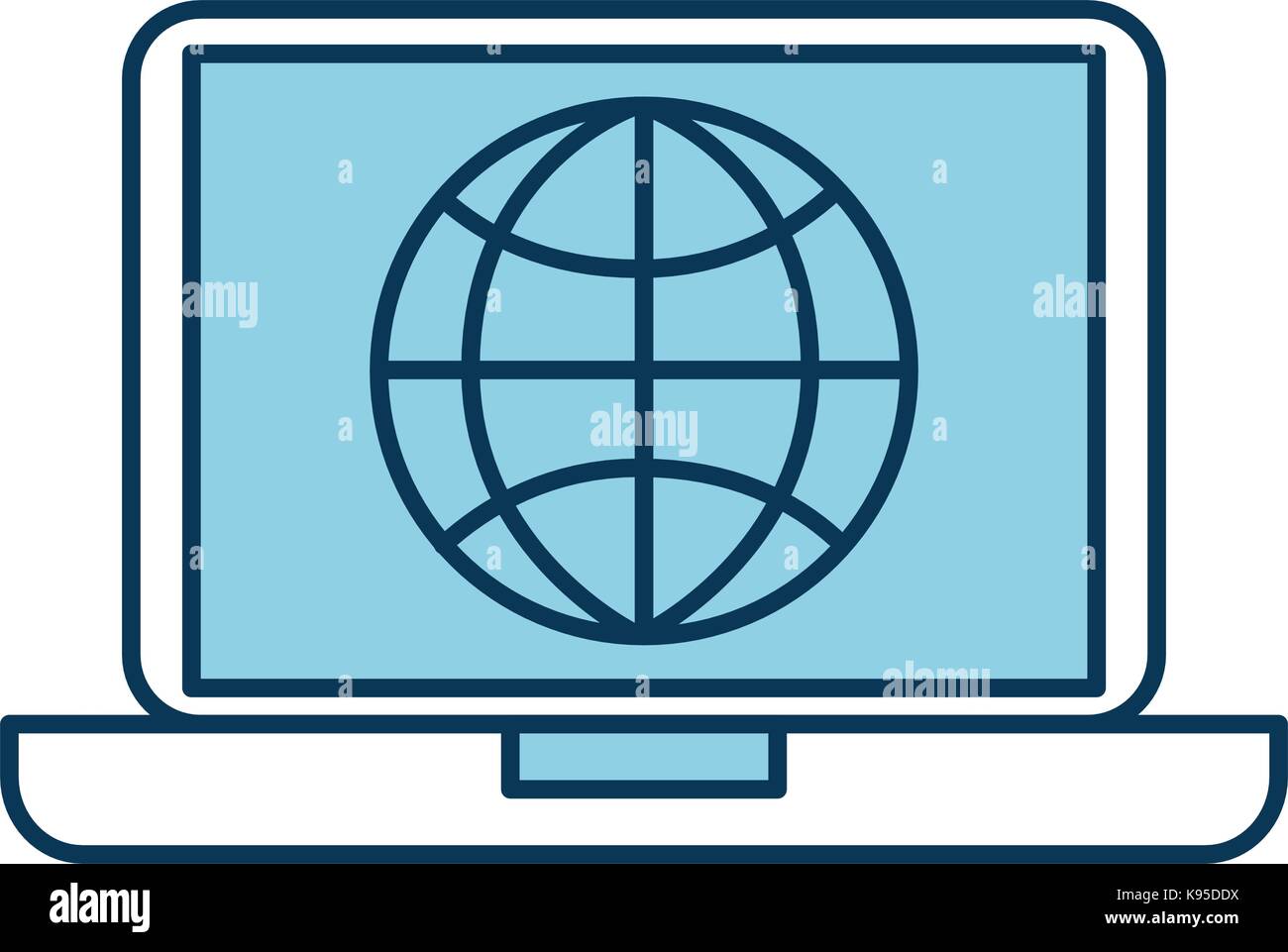 laptop business world connection digital Stock Vector Image & Art - Alamy