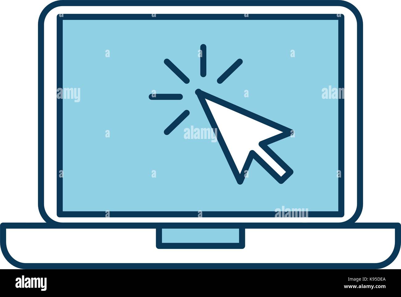 laptop technology arrow cursor point select Stock Vector Image & Art ...