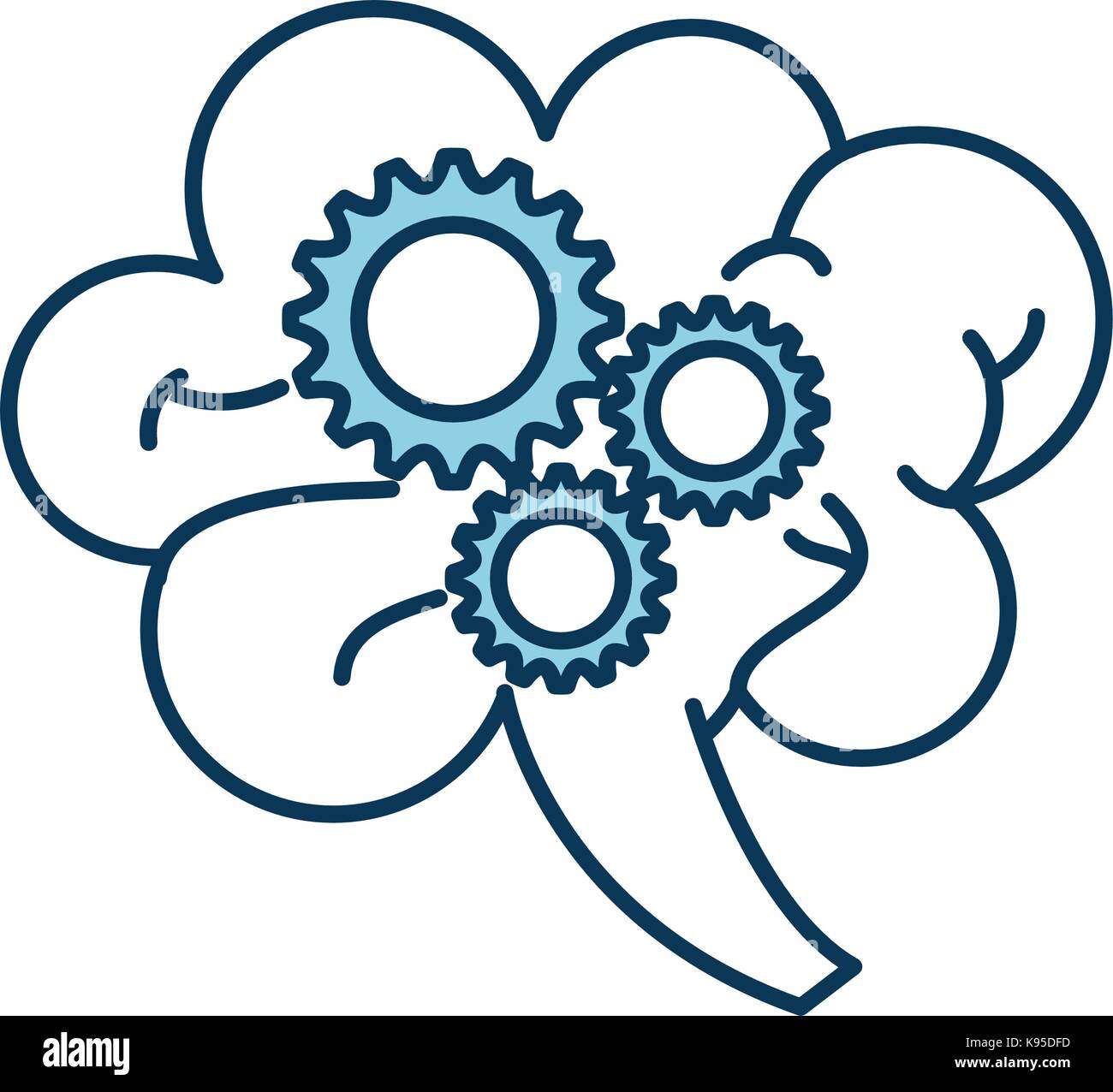 Human Brain Cogs Stock Vector Images - Alamy