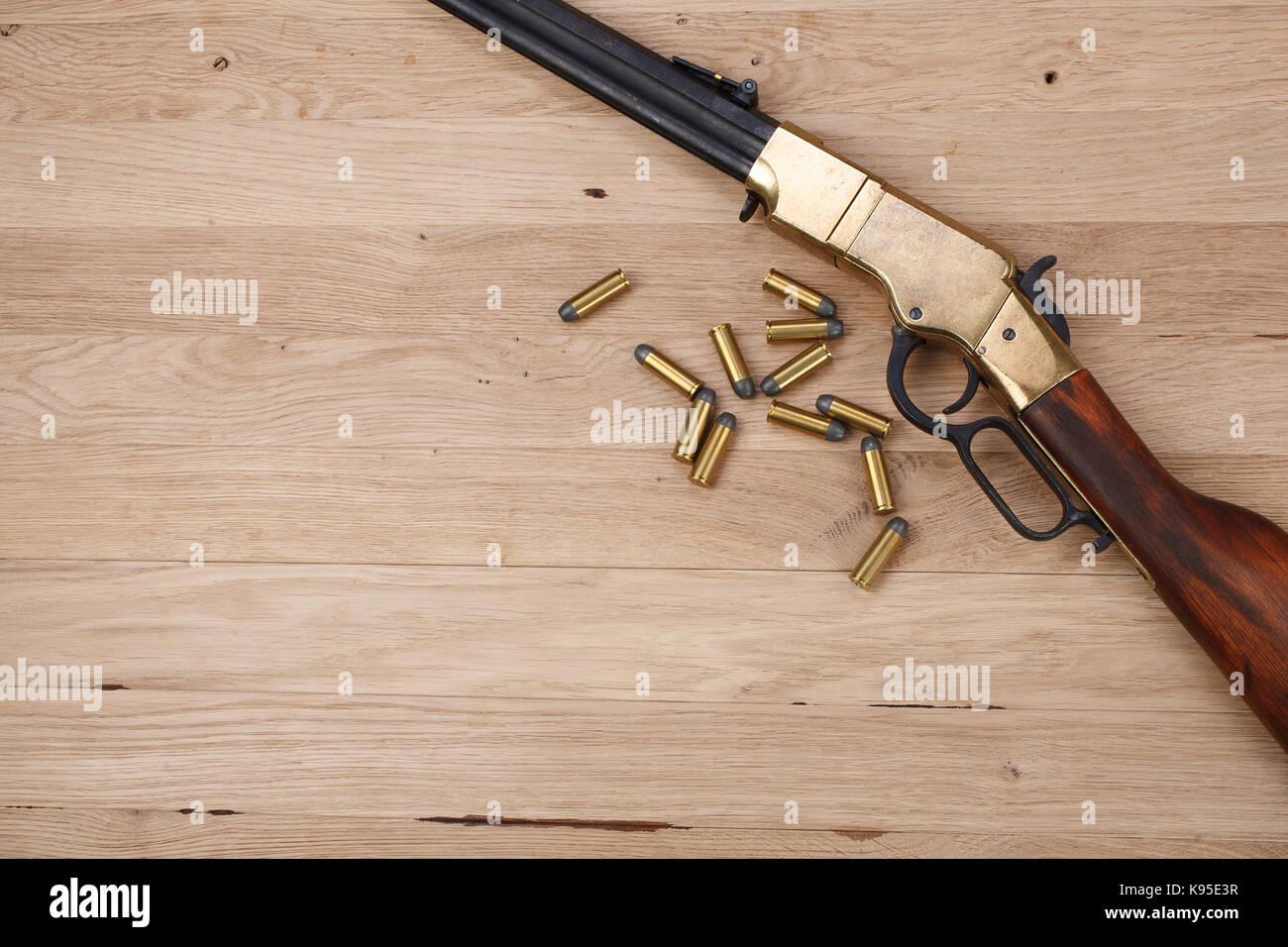 Wild west period repeating rifle Stock Photo - Alamy