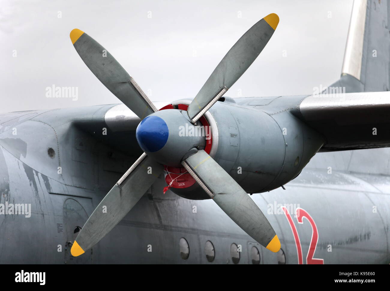 Soviet Military transport aircraft AN12 Stock Photo - Alamy