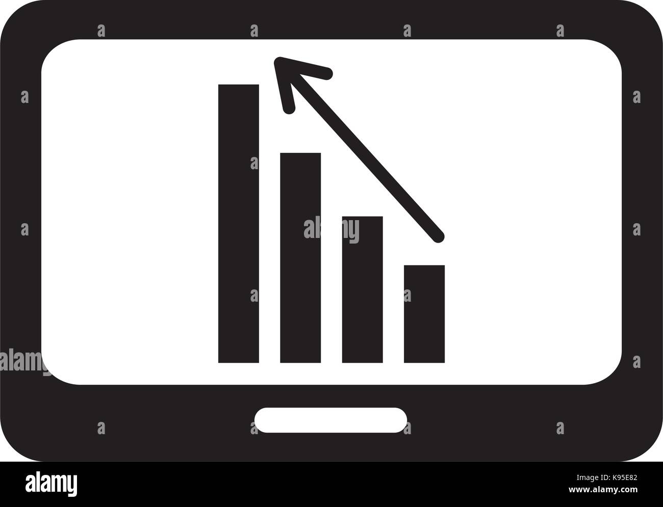 business table with financial chart economy data Stock Vector Image ...
