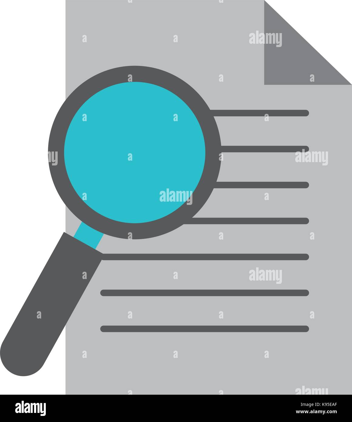 office business paper and magnifier work image Stock Vector Image & Art ...