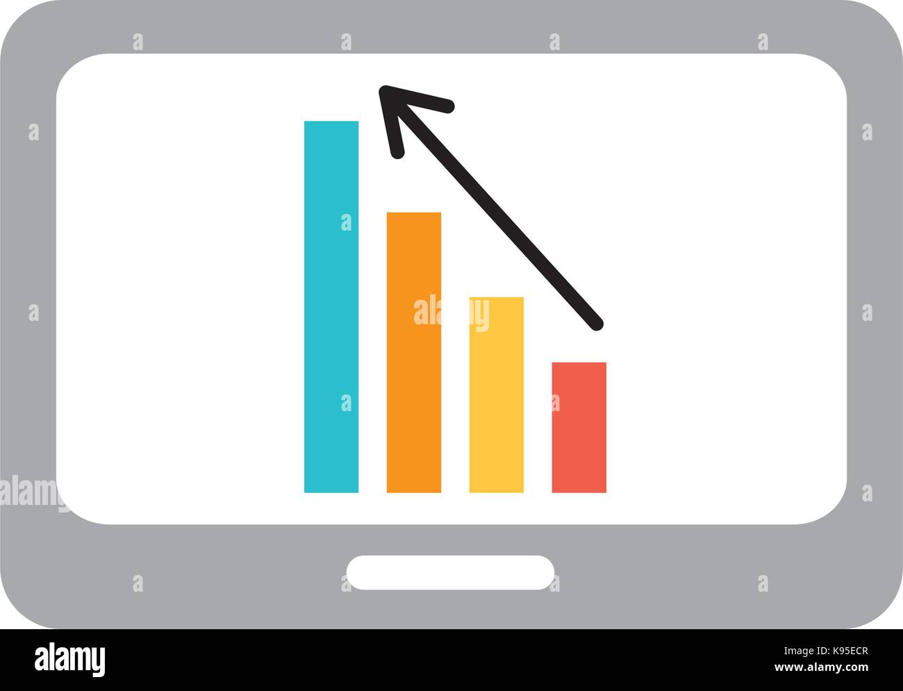 business table with financial chart economy data Stock Vector Image ...