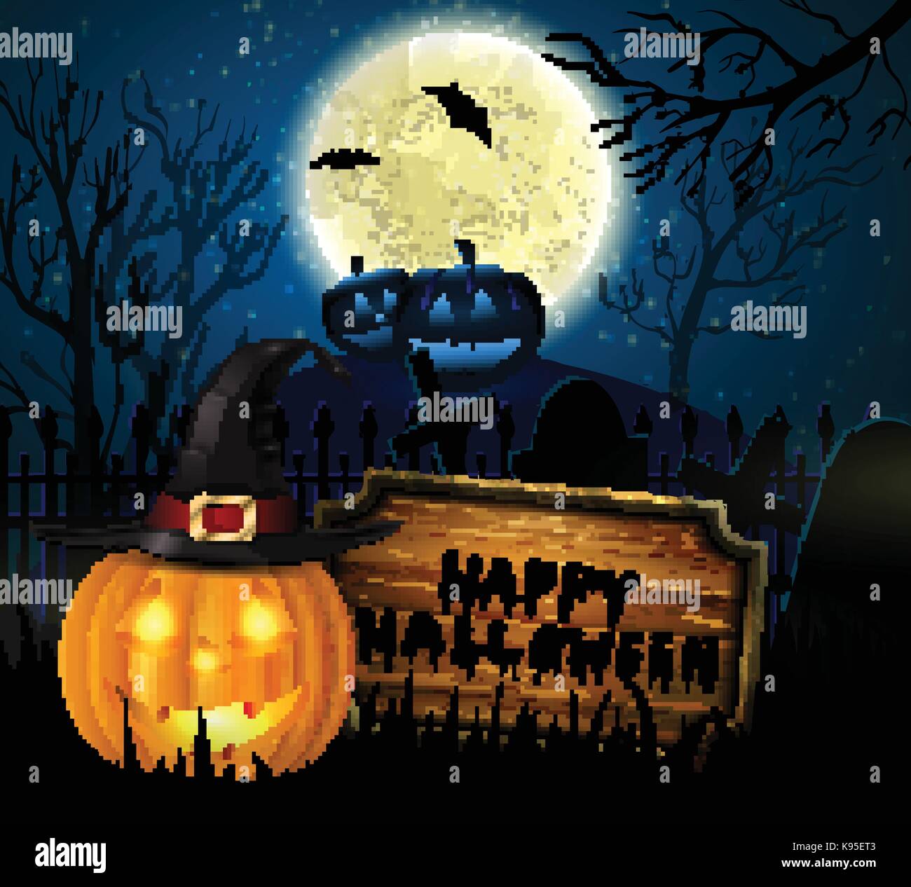 Halloween spooky background Stock Vector Image & Art - Alamy