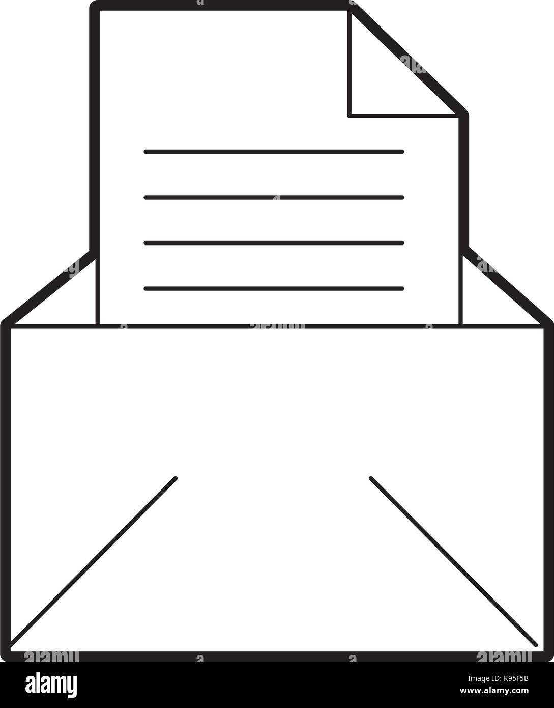 email message letter envelope open icon Stock Vector Image & Art - Alamy