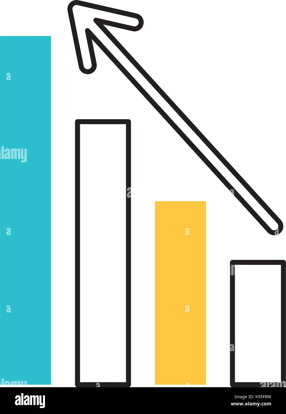 business graph with arrow financial stock data Stock Vector Image & Art ...