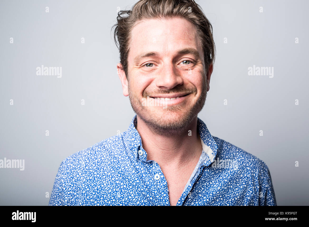 Portrait of european man isolated over white background Stock Photo - Alamy