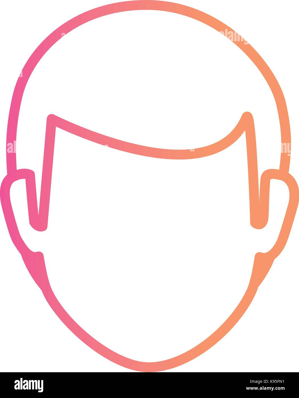 young man head avatar character vector illustration design Stock Vector ...