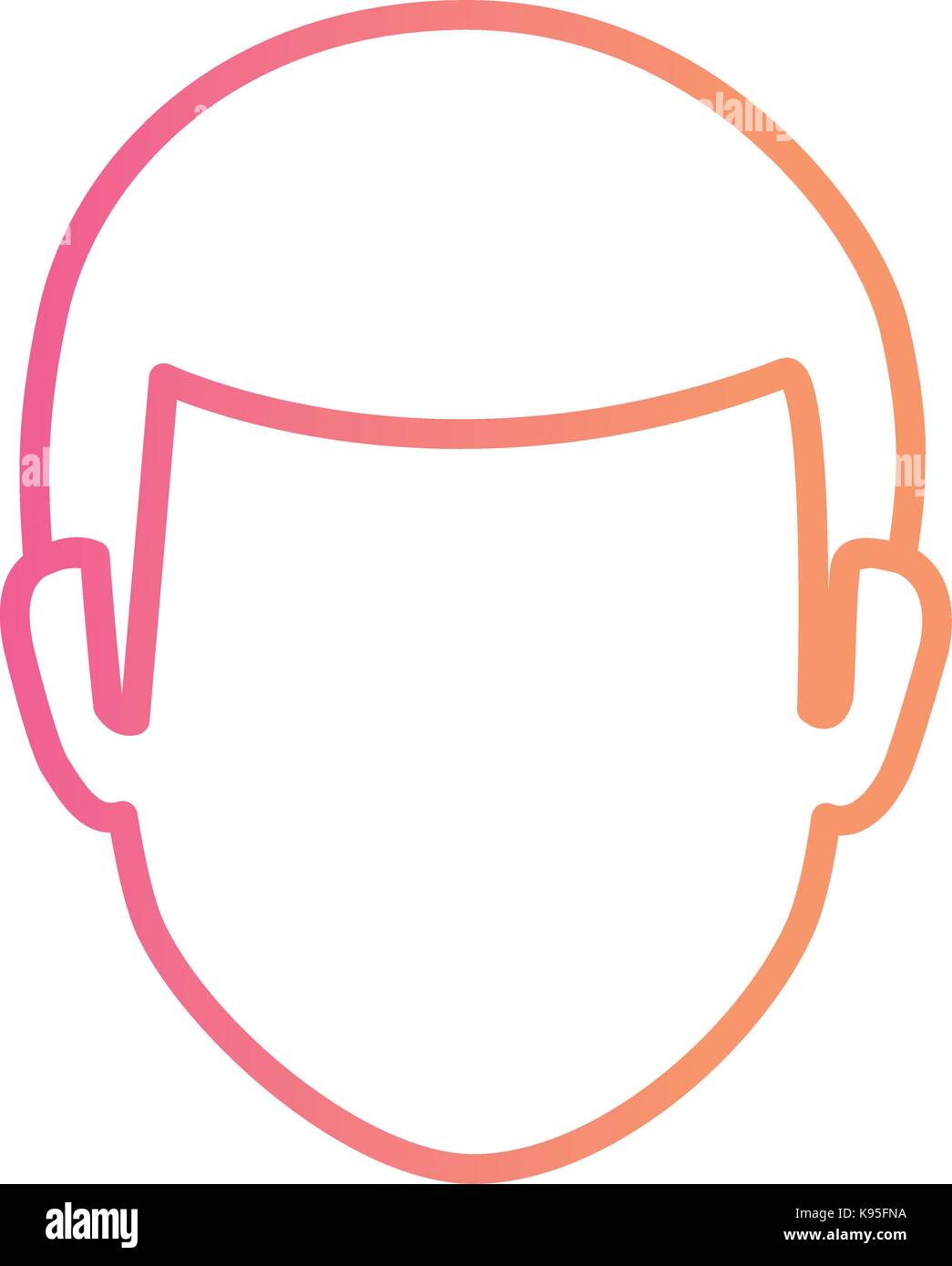 young man head avatar character vector illustration design Stock Vector ...