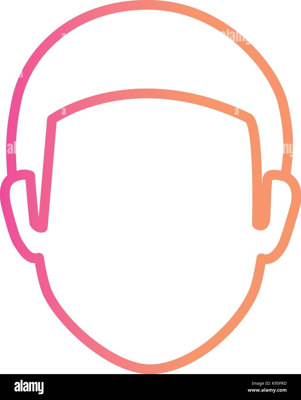 young man head avatar character vector illustration design Stock Vector ...