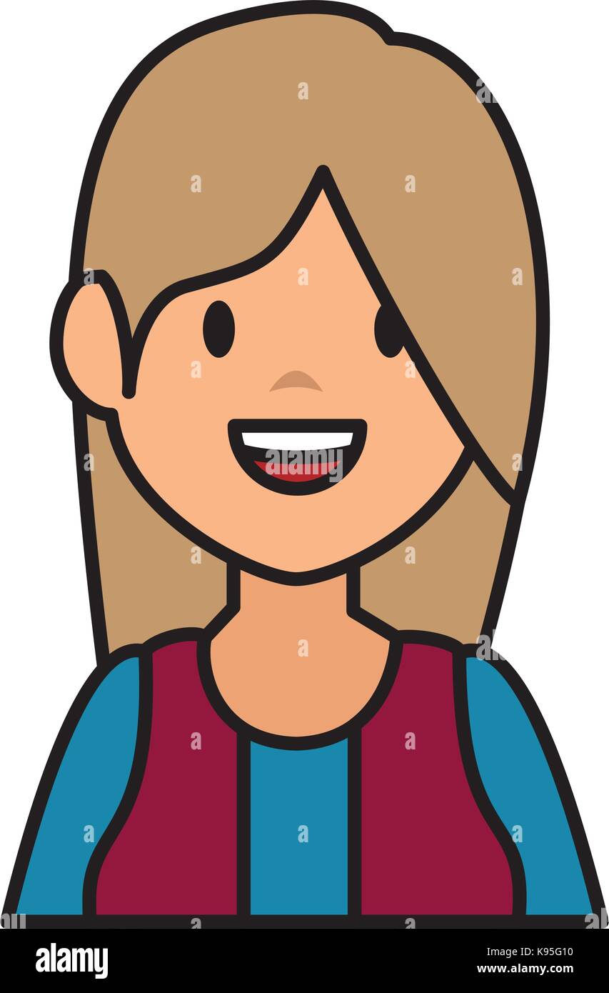 beautiful woman avatar character vector illustration design Stock ...