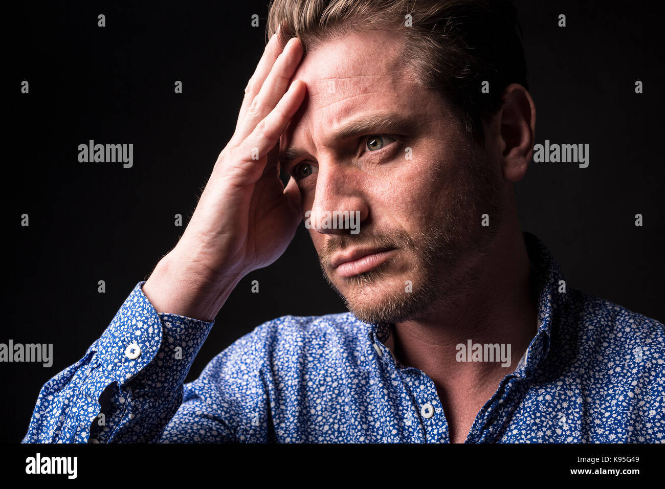 Men melancholy hi-res stock photography and images - Alamy