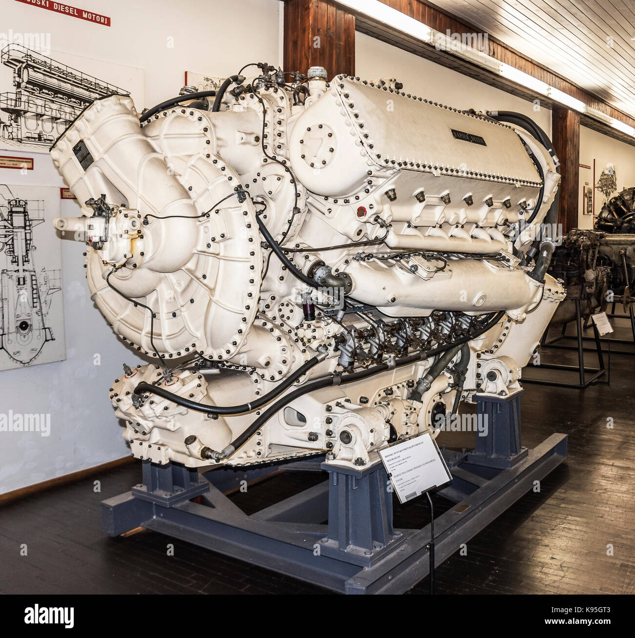 The engine of the old plane Stock Photo - Alamy