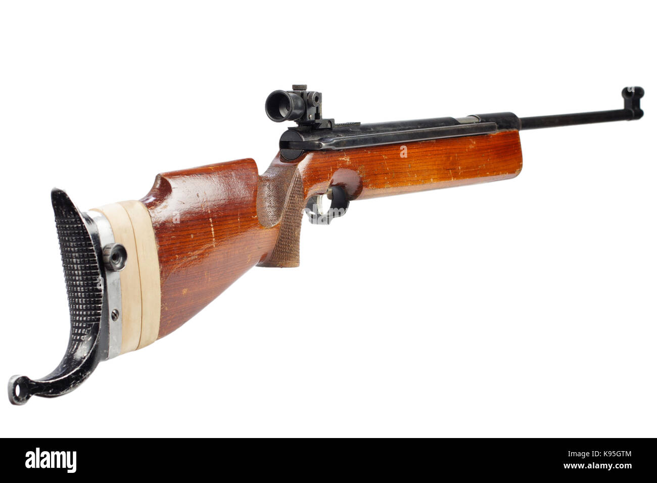 pneumatic air rifle isolated on white background Stock Photo - Alamy