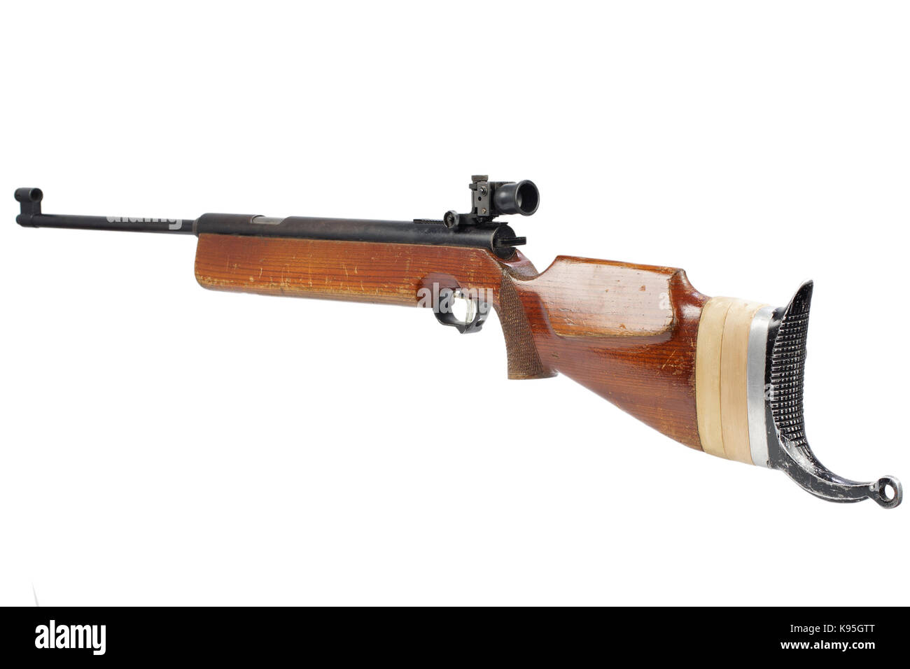 pneumatic air rifle isolated on white background Stock Photo - Alamy