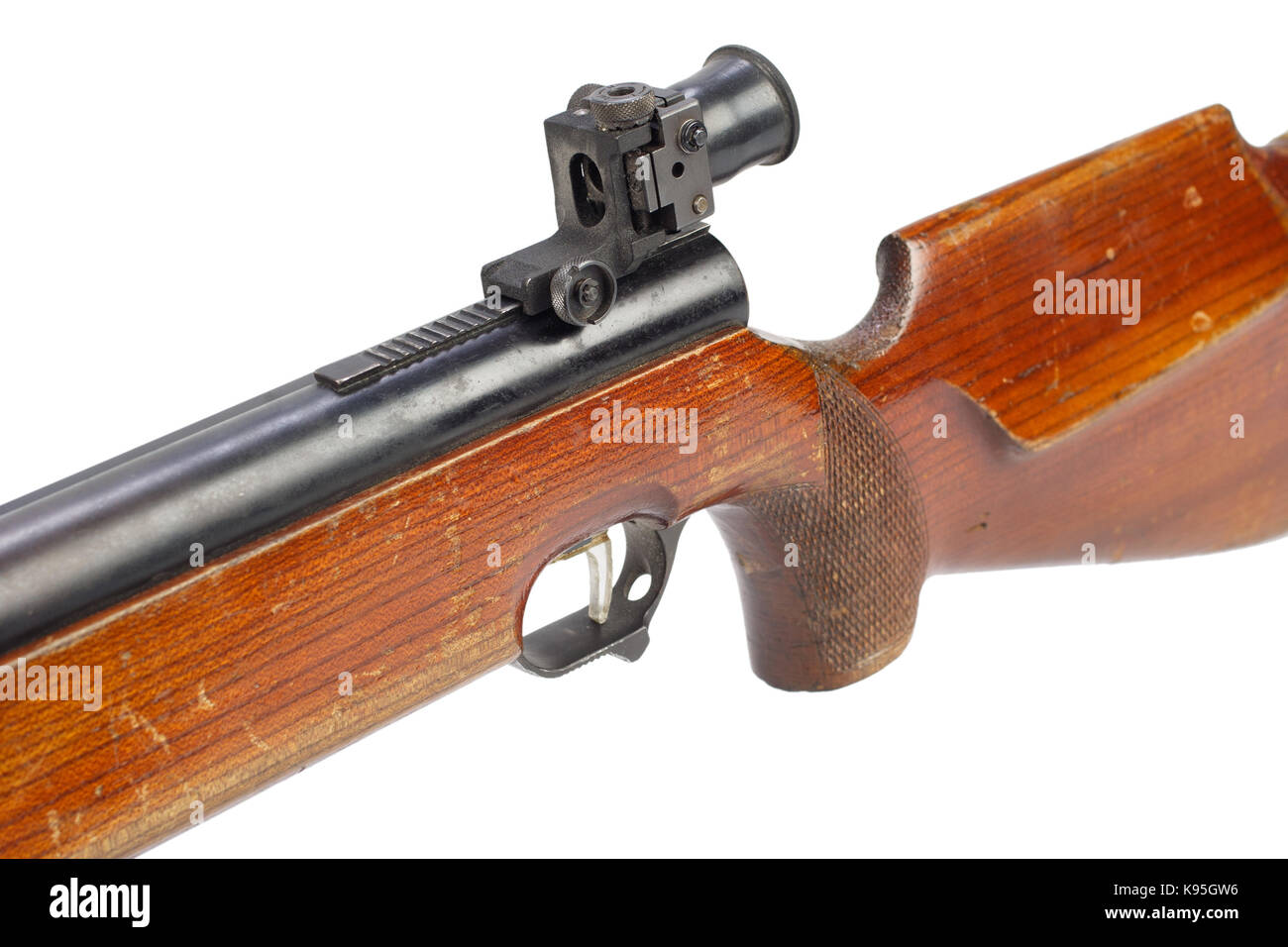 pneumatic air rifle isolated on white background Stock Photo - Alamy