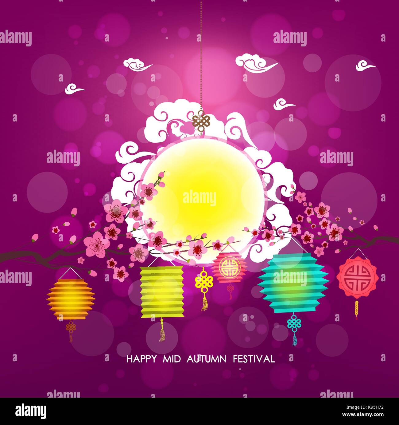 Mid Autumn Lantern Festival background. Moon Lantern Festival Stock ...