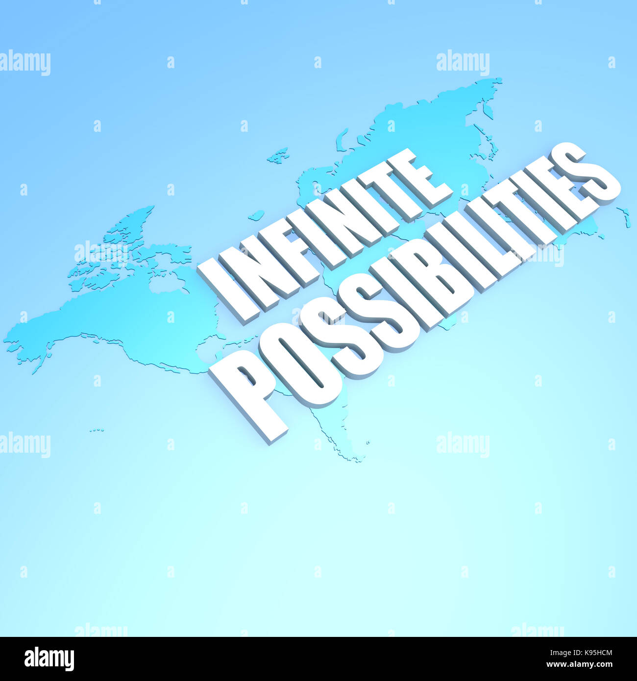 Infinite possibilities world map Stock Photo - Alamy