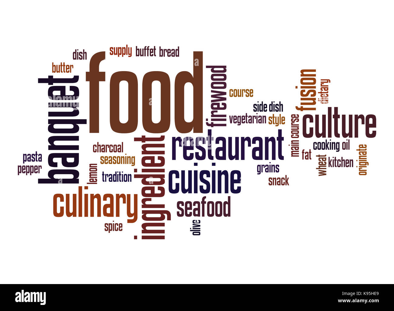 Food word cloud Stock Photo - Alamy