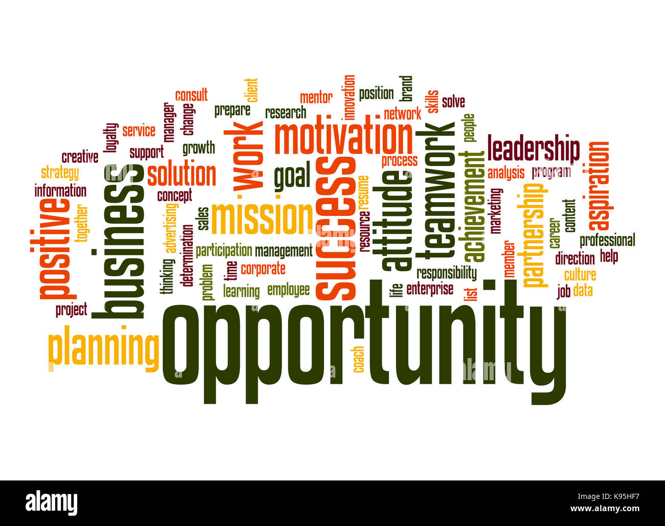Opportunity word cloud Stock Photo - Alamy