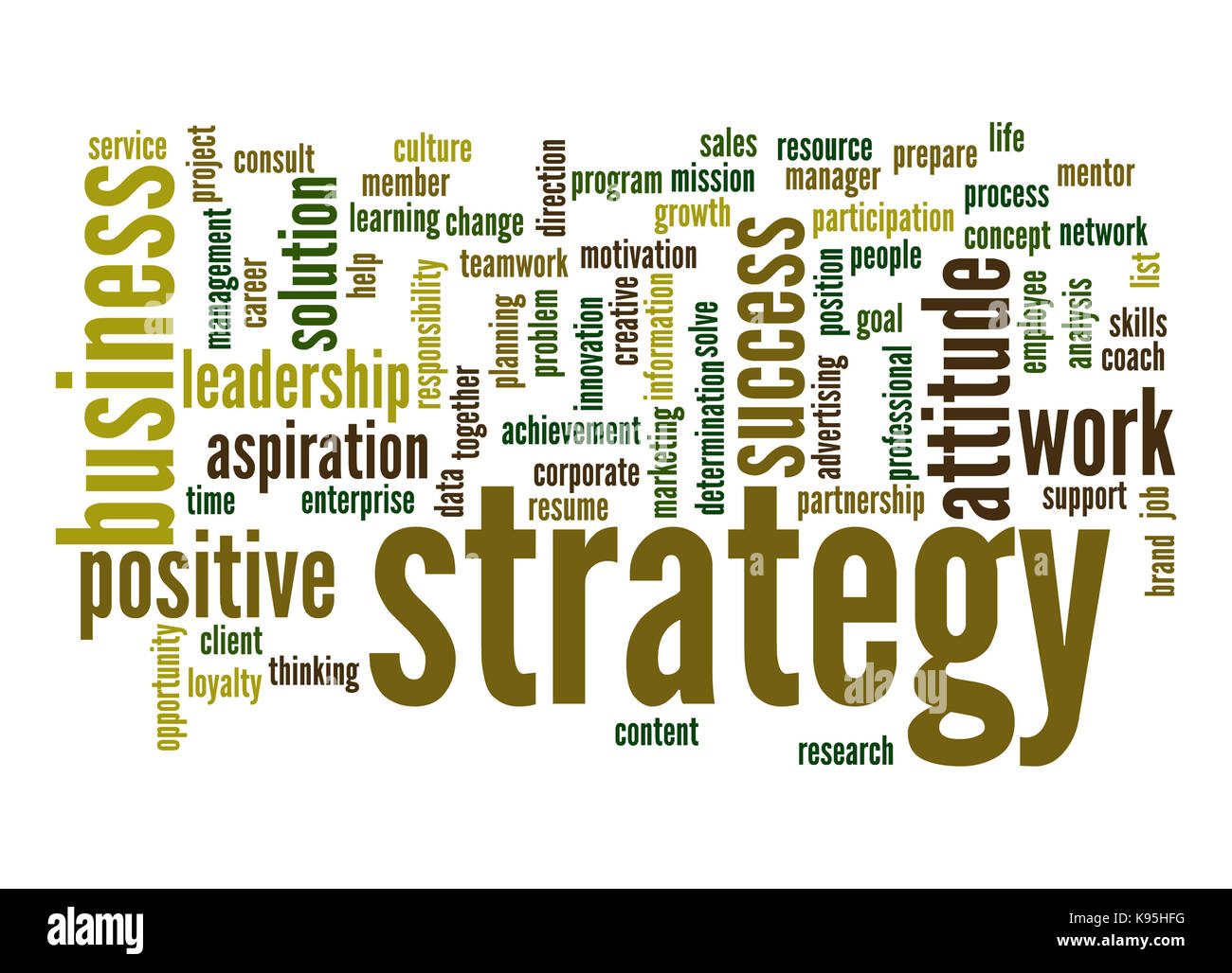 Strategy word cloud Stock Photo - Alamy