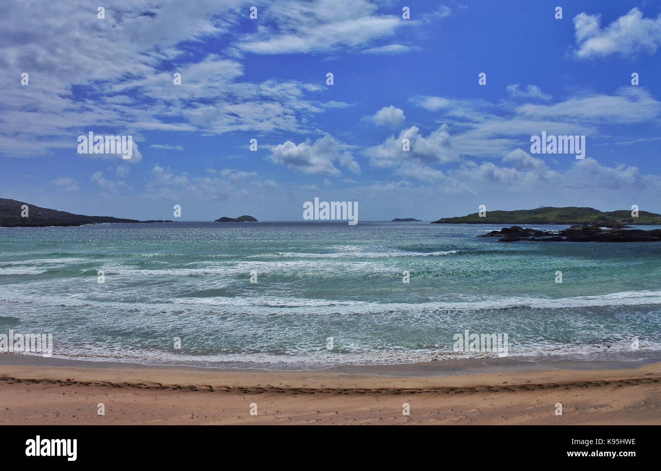 Derrynane Beach, on the Ring of Kerry, County Kerry, Ireland Stock ...