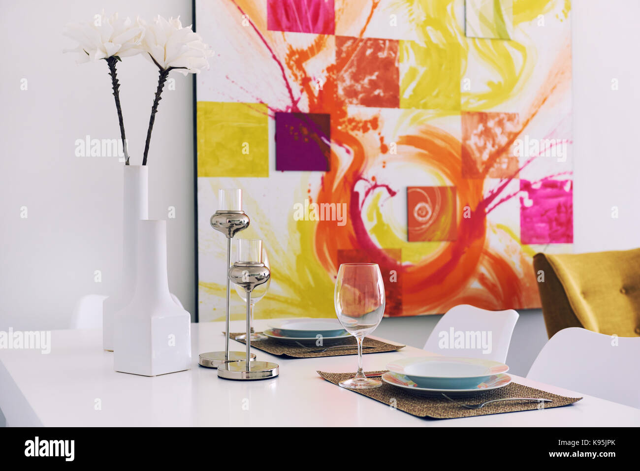 Dinning table painting modern hi-res stock photography and images - Alamy