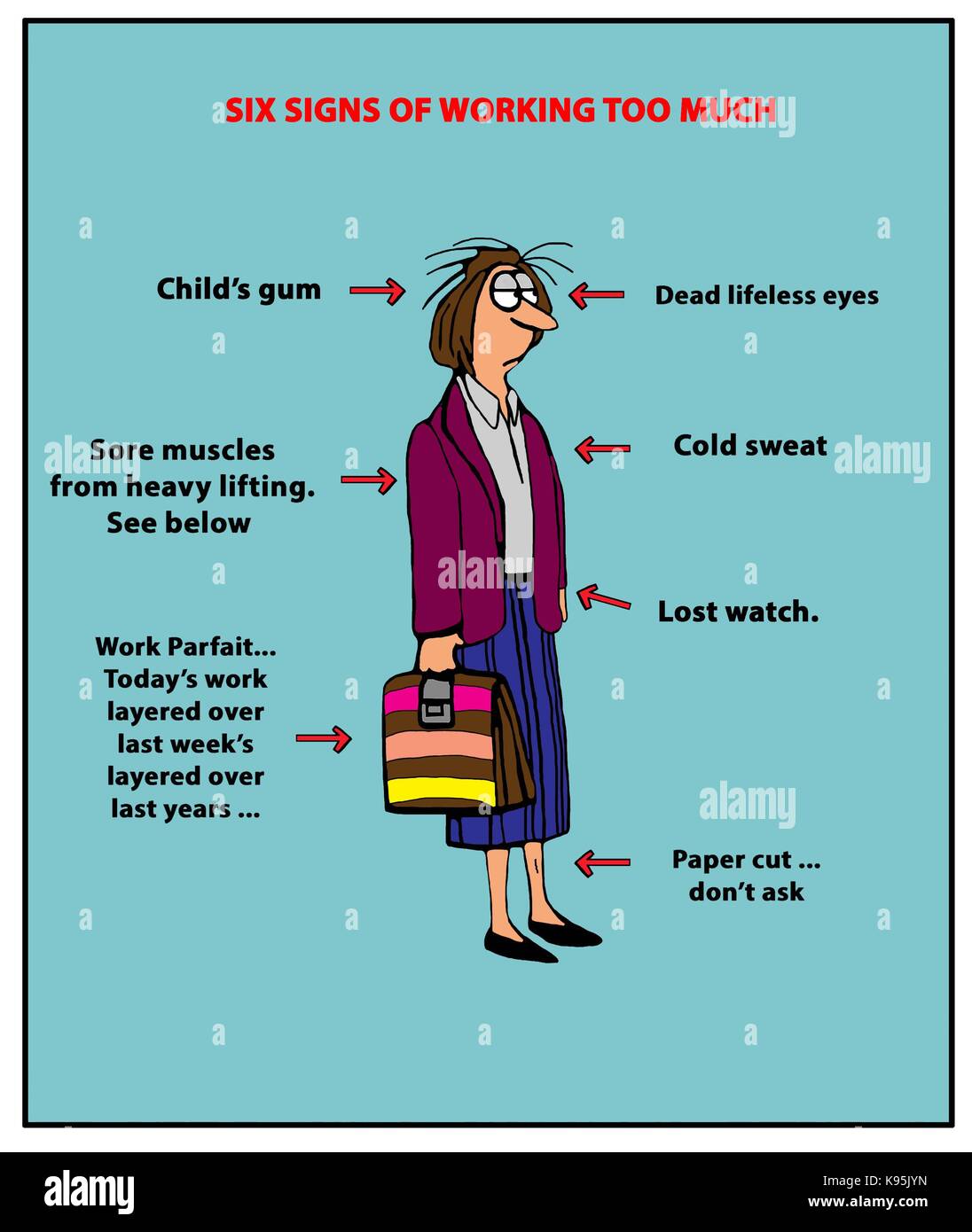 Cartoon stressed out woman hi-res stock photography and images - Alamy