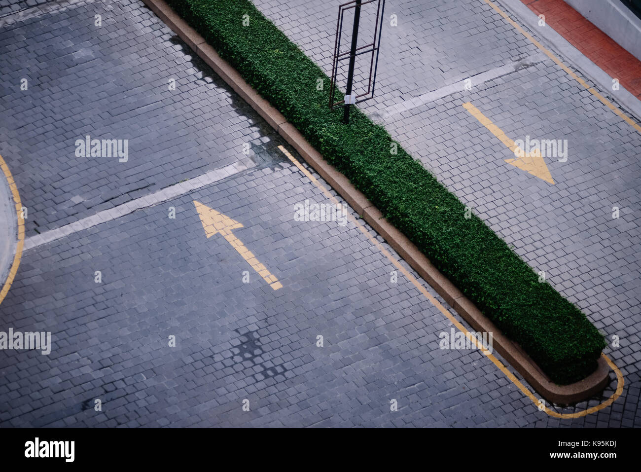 road direction at small road Stock Photo - Alamy