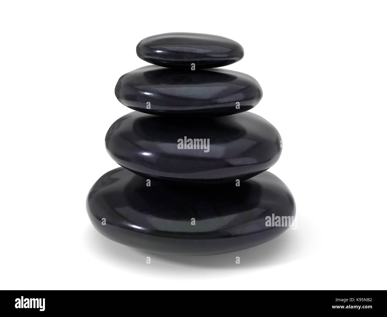 spa stones stack. 3d illustration Stock Photo - Alamy